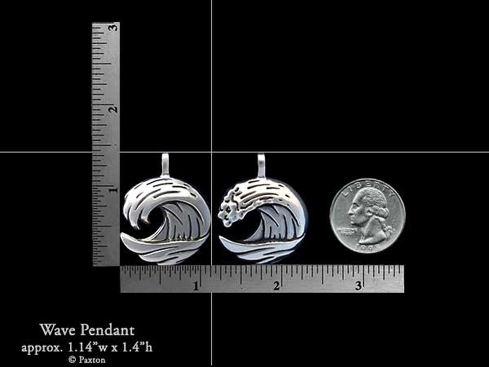 Ocean Wave Pendant Necklace Sterling Silver - Etsy