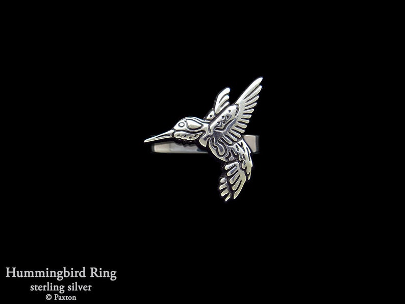 Hummingbird Ring Sterling Silver - Etsy