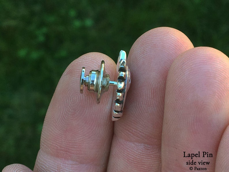 Sun Wave Lapel Pin Sterling Silver Ocean Wave Sun Pin | Etsy