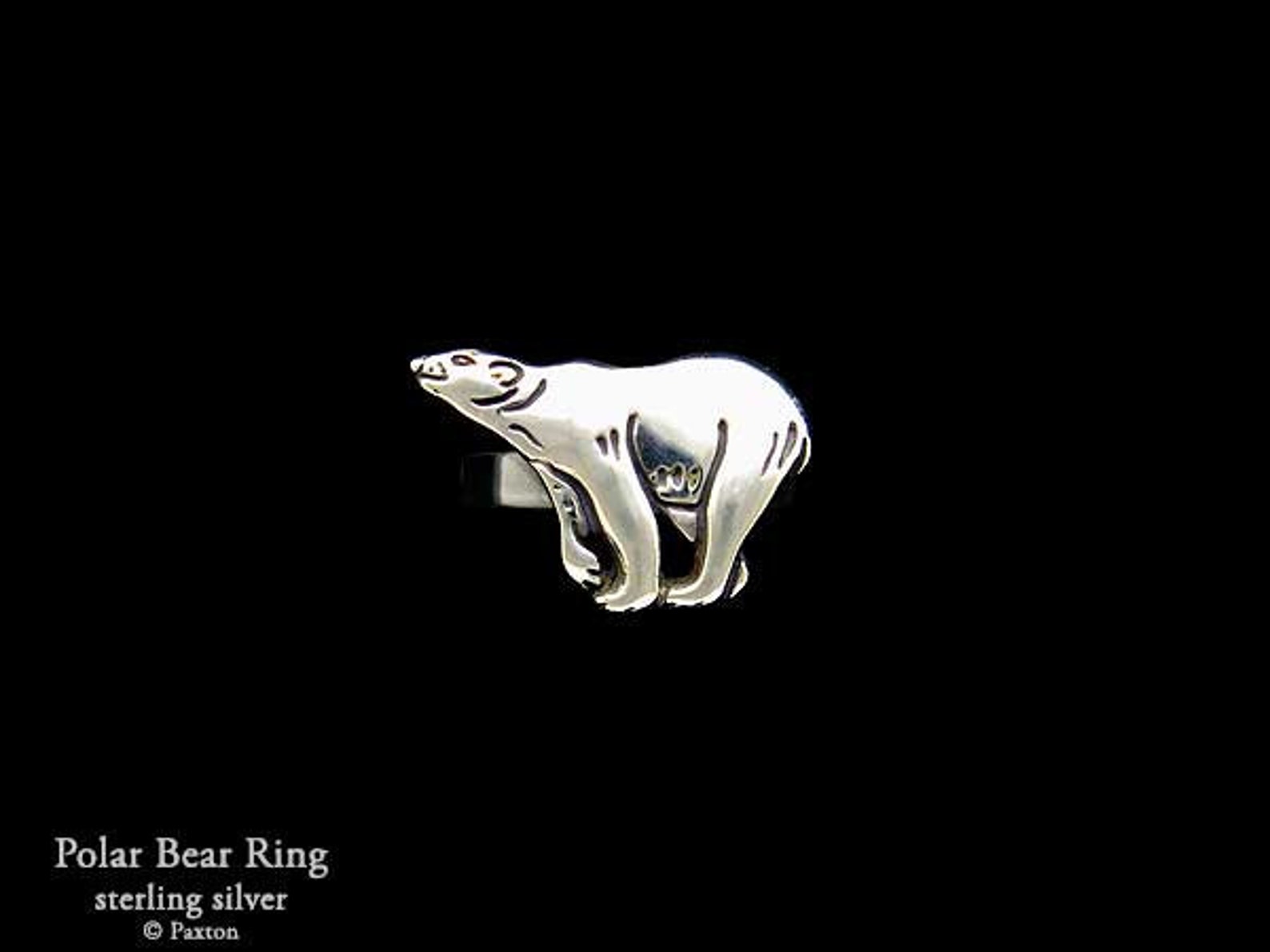 Polar Bear Ring Sterling Silver - Etsy