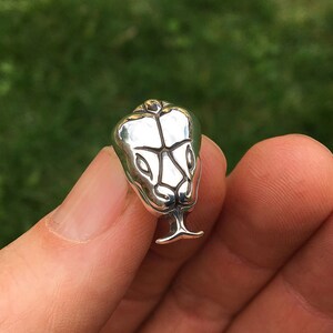 Snake Head Lapel Pin or Snake Head Brooch Sterling Silver - Etsy