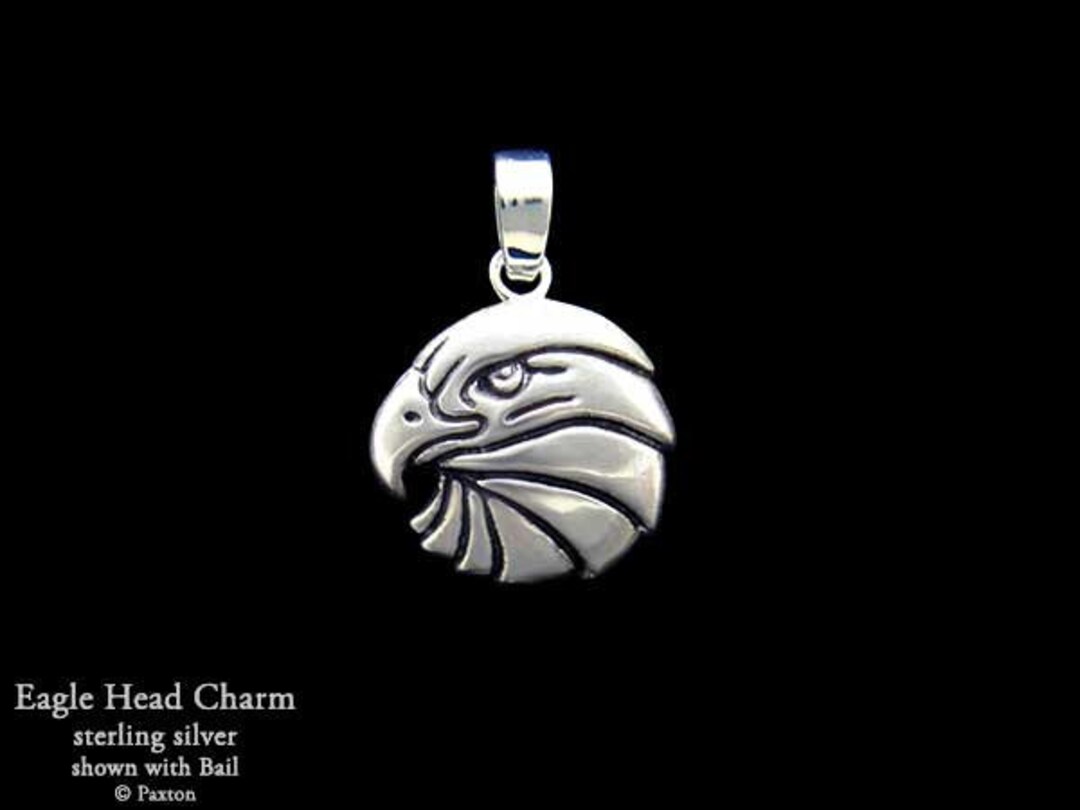 Eagle Head Charm / Necklace Sterling Silver - Etsy