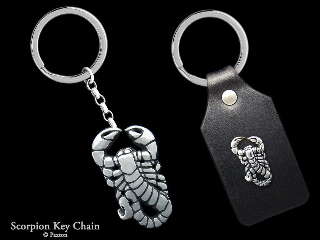 Scorpion Keychain / Keyring All Sterling Silver or Scorpion Scorpio on ...