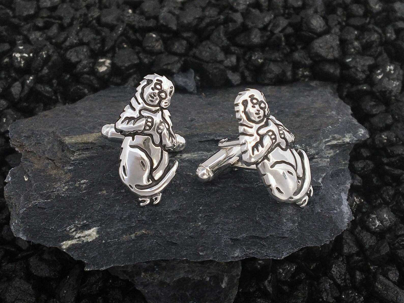 Sea Otter Cuff Links Sterling Silver | Etsy