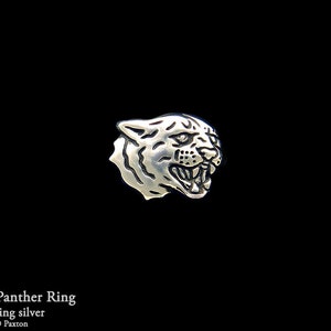 Cougar Head Ring Sterling Silver Puma Ring Mountain Lion Ring Panther ...