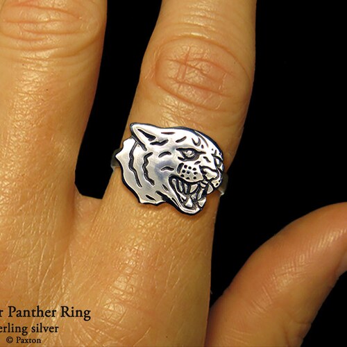 Sterling Leaping Puma Ring - Etsy