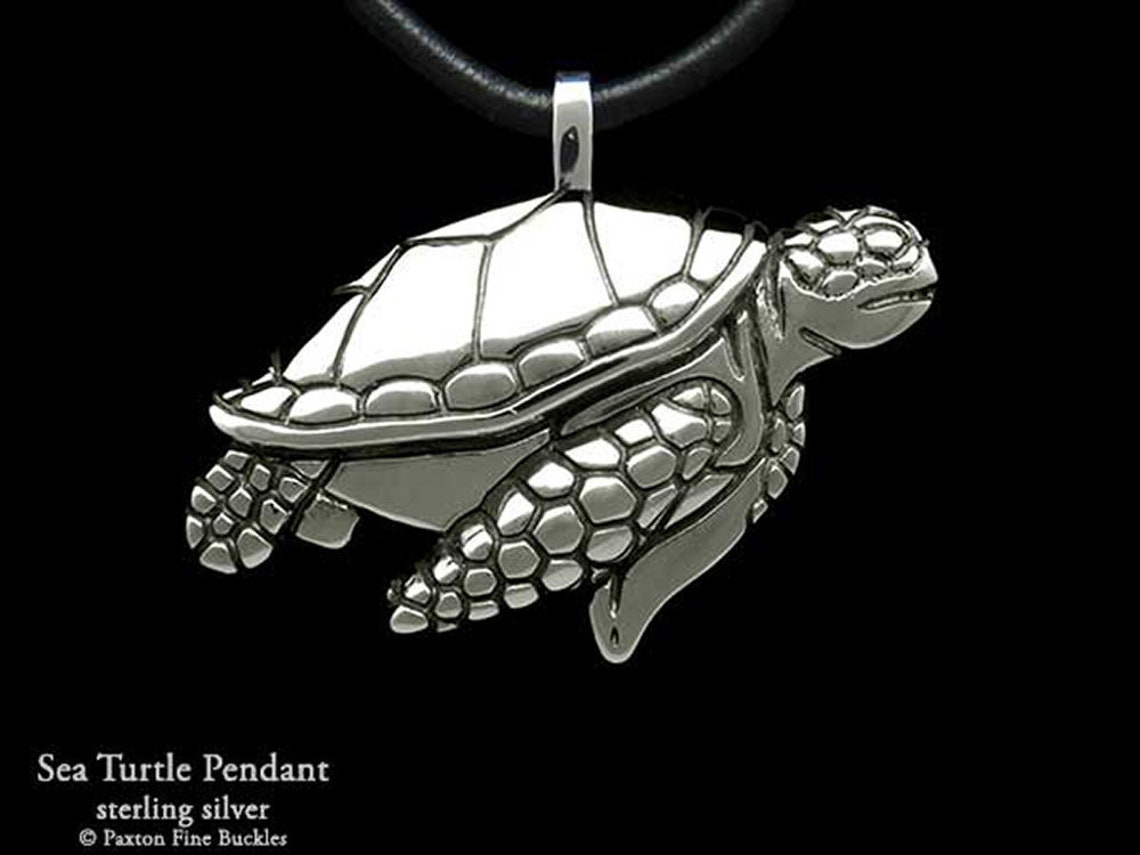 Sea Turtle Pendant Necklace Sterling Silver - Etsy