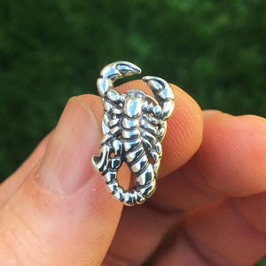 Scorpion Lapel Pin or Scorpion Brooch Scorpio Pin Sterling Silver - Etsy