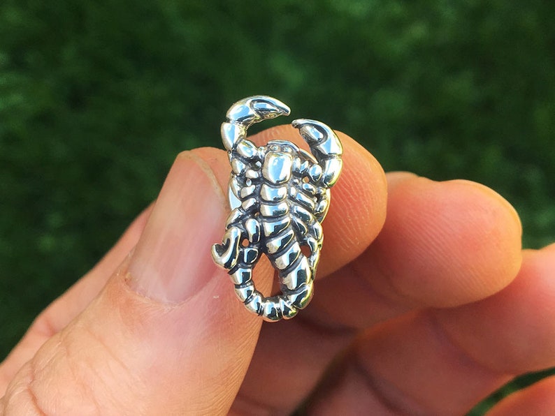 Scorpion Lapel Pin or Scorpion Brooch Scorpio Pin Sterling | Etsy