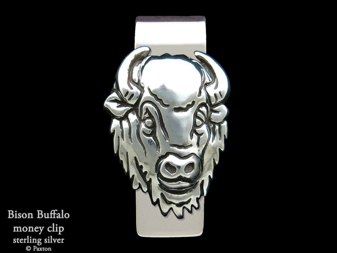 Bison Buffalo Money Clip Plata de Ley - Etsy España