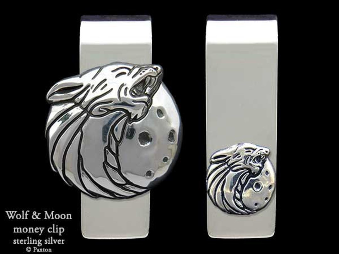 Howling Wolf Money Clip Sterling Silver - Etsy UK