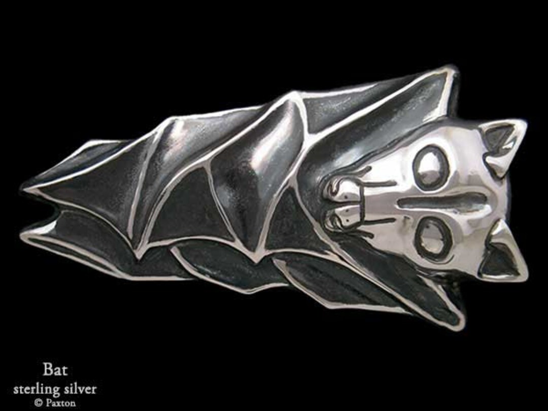 Bat Belt Buckle Sterling Silver or Yellow Brass - Etsy