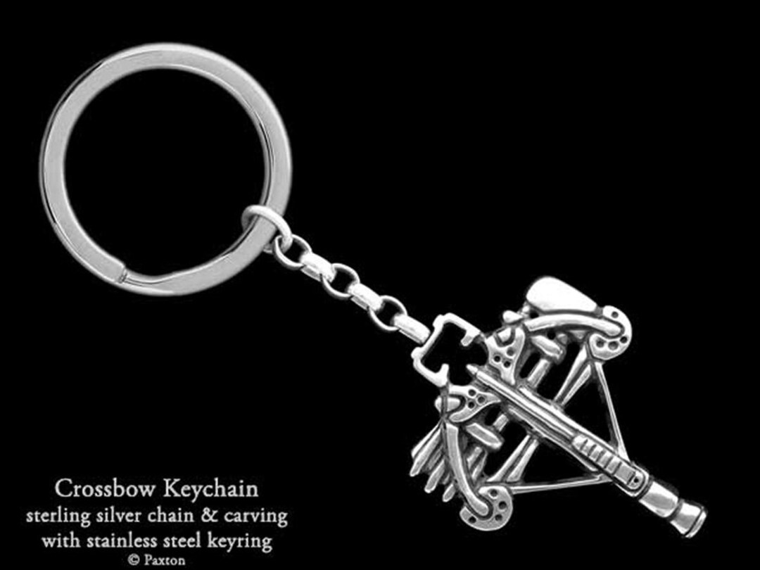 Crossbow Keychain / Keyring Sterling Silver Zombie Crossbow - Etsy