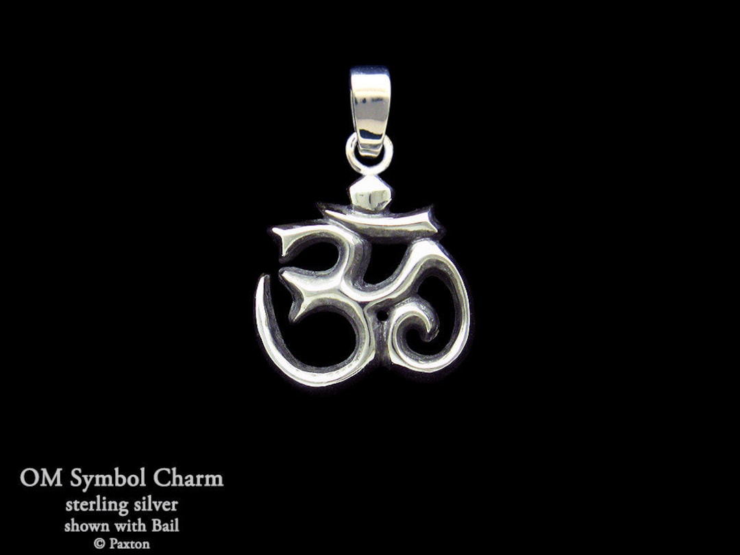 OM Symbol Charm / Necklace Sterling Silver - Etsy