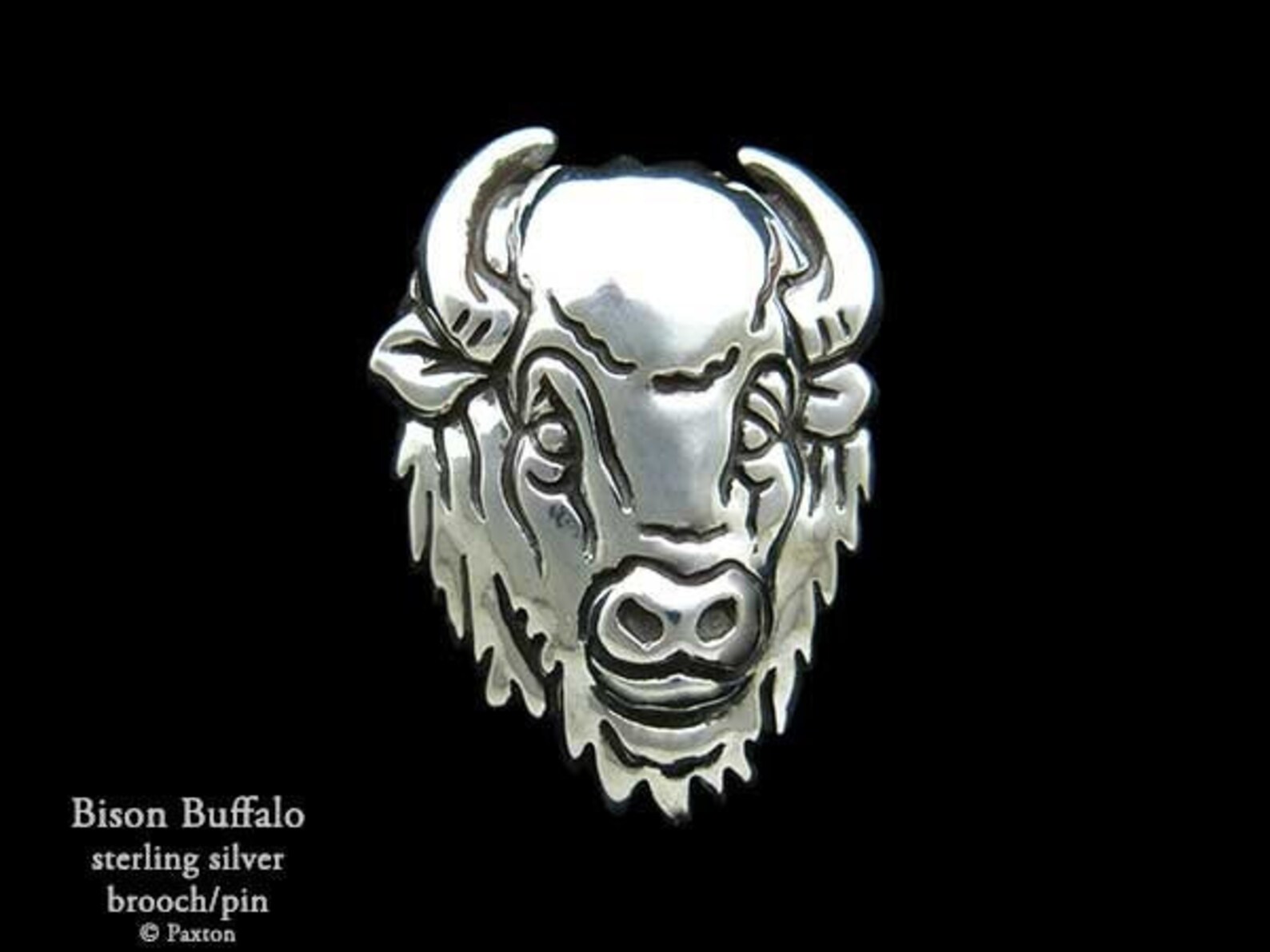 Bison Buffalo Brooch Pin Sterling Silver - Etsy