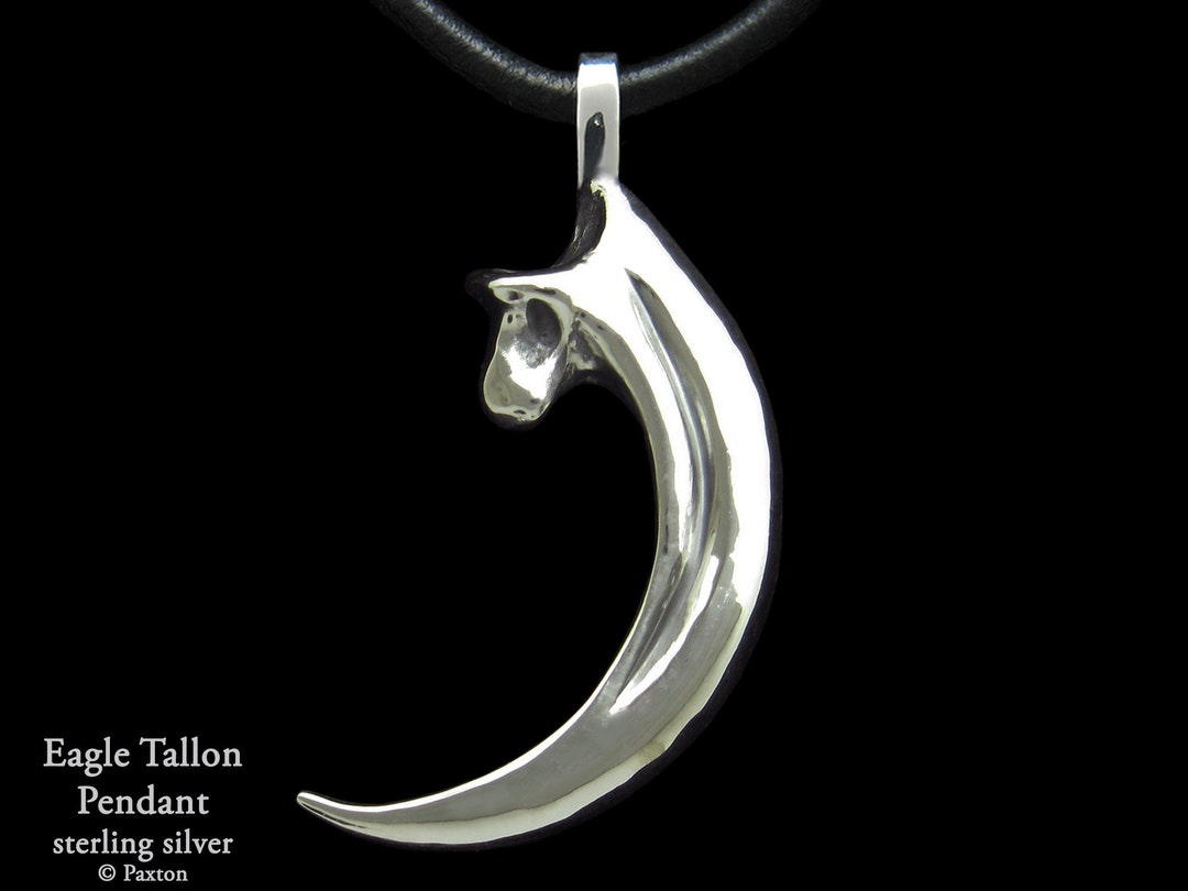 Eagle Talon Necklace, Claw Pendant in Solid Sterling Silver, Bird Talon ...