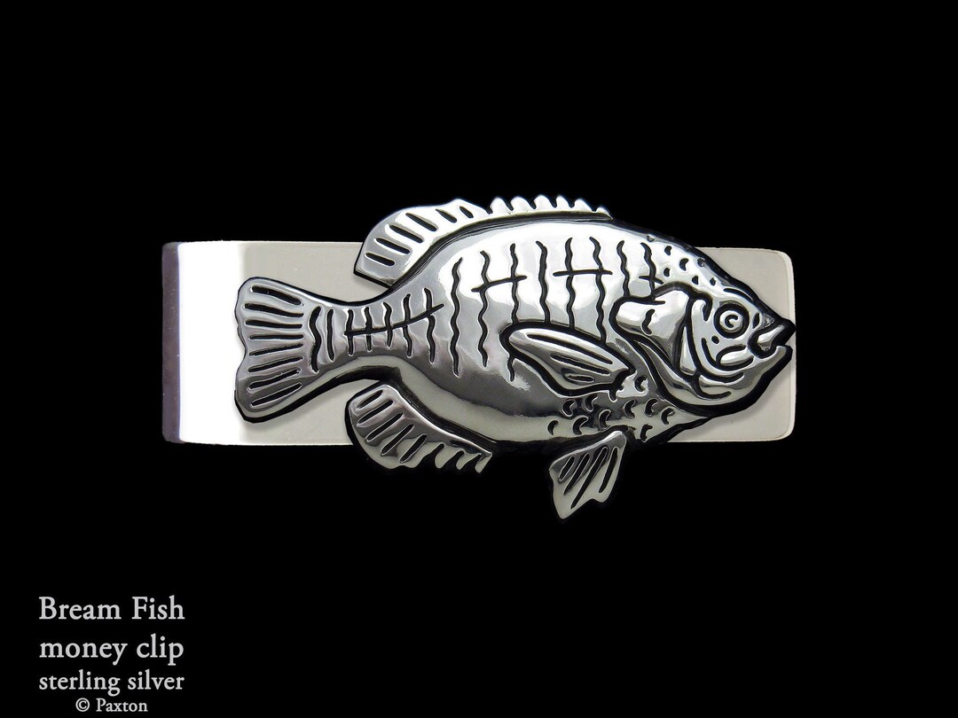 Bream Fish Money Clip Sterling Silver, Sunfish Money Clip, Perch Fish ...