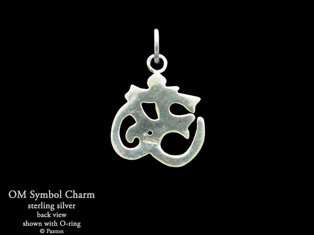 OM Symbol Charm / Necklace Sterling Silver | Etsy