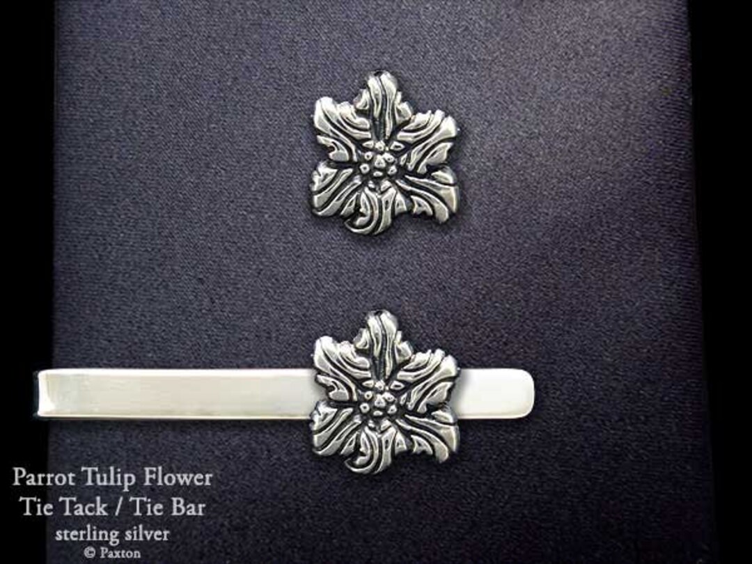 Parrot Tulip Flower Tie Tack or Parrot Tulip Flower Tie Bar / Tie Clip ...