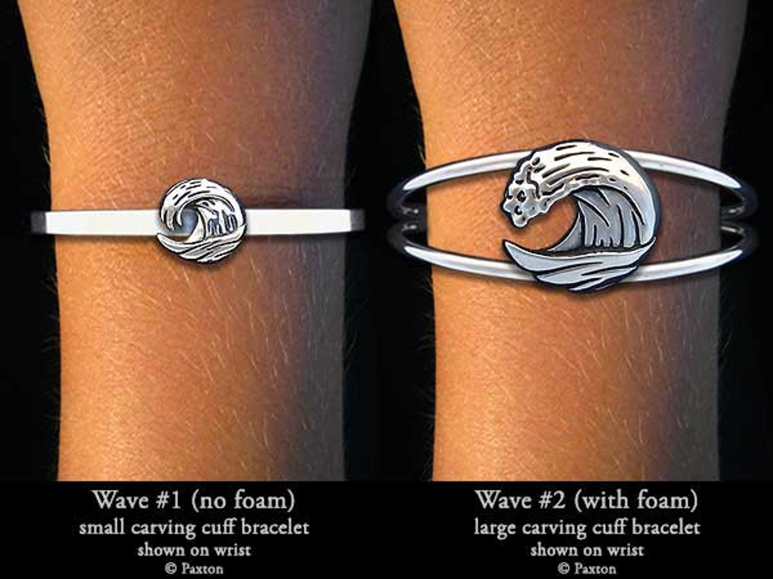 Ocean Wave Bracelet Sterling Silver Wave Cuff Bracelet Handmade - Etsy