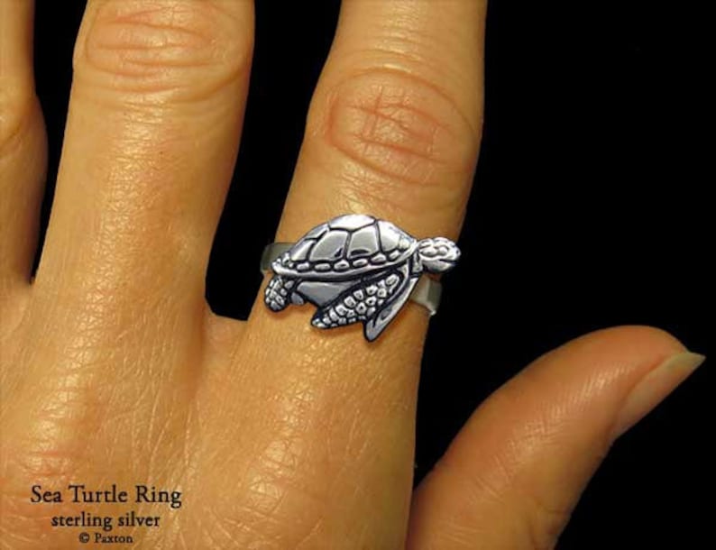 Sea Turtle Ring Sterling Silver - Etsy
