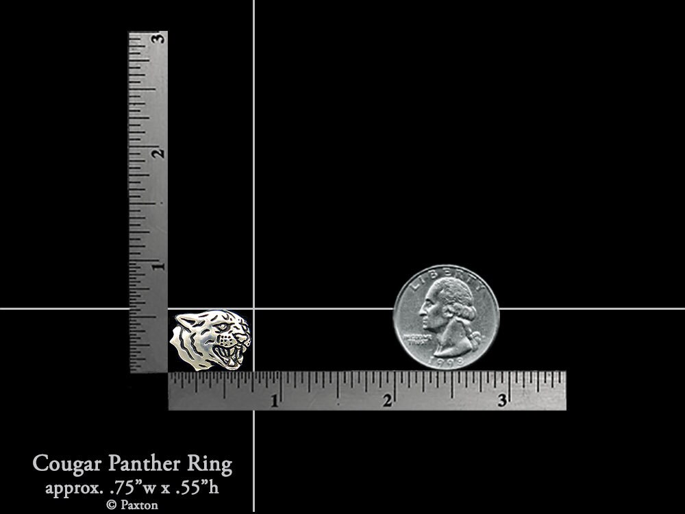 Cougar Head Ring Sterling Silver Puma Ring Mountain Lion Ring - Etsy