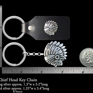 Indian Chief Head Keychain / Keyring All Sterling Silver or Chief Head ...