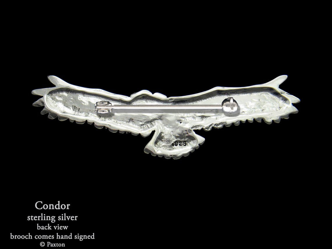 Condor Brooch Pin Sterling Silver California Condor Pin Bird - Etsy