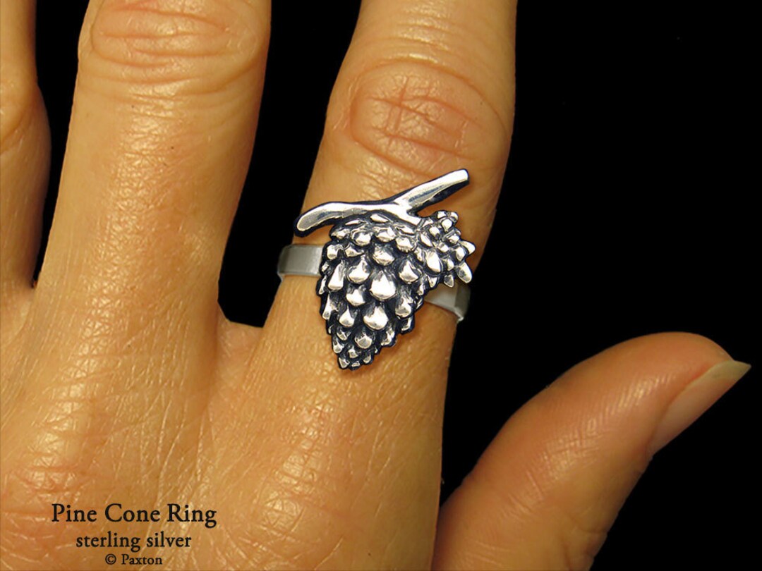Pine Cone Ring Sterling Silver Pinecone Ring - Etsy