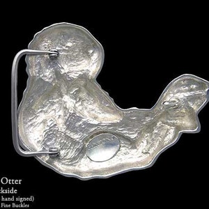 Sea Otter Belt Buckle Sterling Silver or Yellow Brass - Etsy