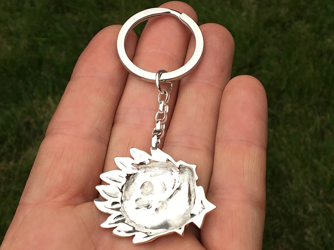Sun and Moon Keychain / Keyring All Sterling Silver or Sun - Etsy