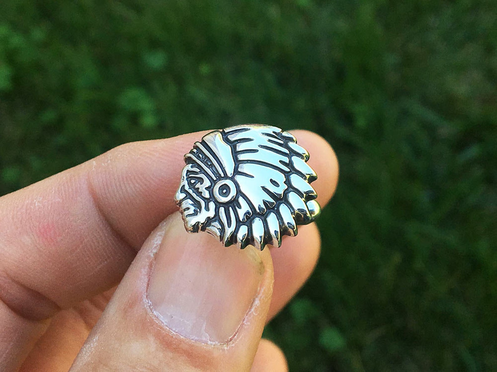 Indian Chief Head Cuff Links Sterling Silver - Etsy