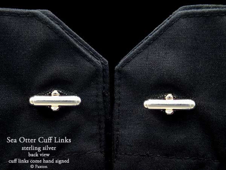 Sea Otter Cuff Links Sterling Silver | Etsy
