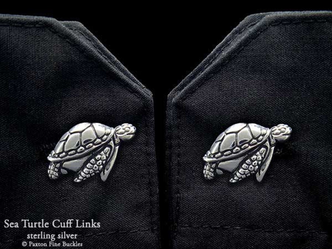Sea Turtle Cuff Links Sterling Silver - Etsy
