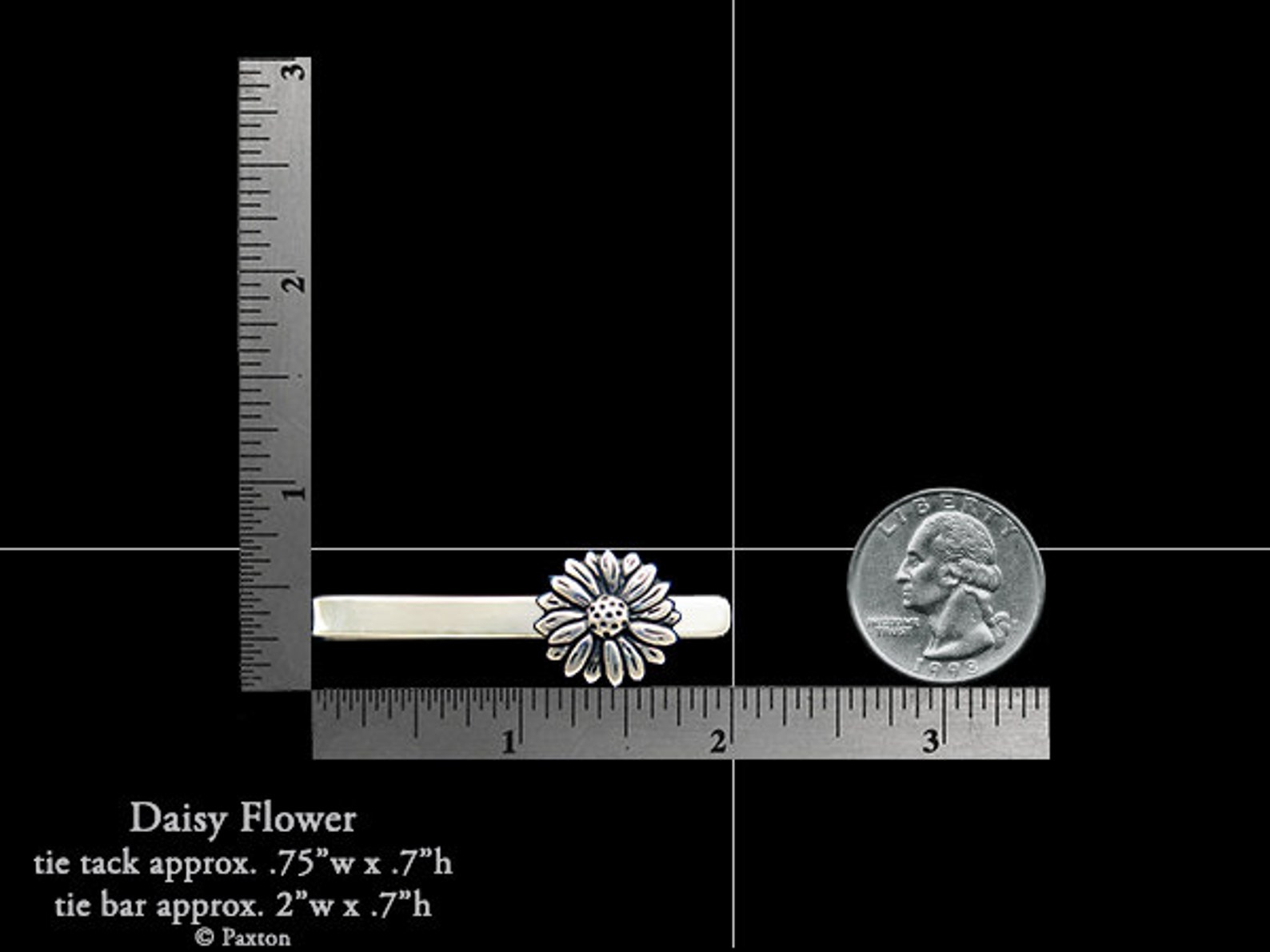 Daisy Tie Tack or Daisy Flower Tie Bar / Tie Clip Sterling Silver - Etsy
