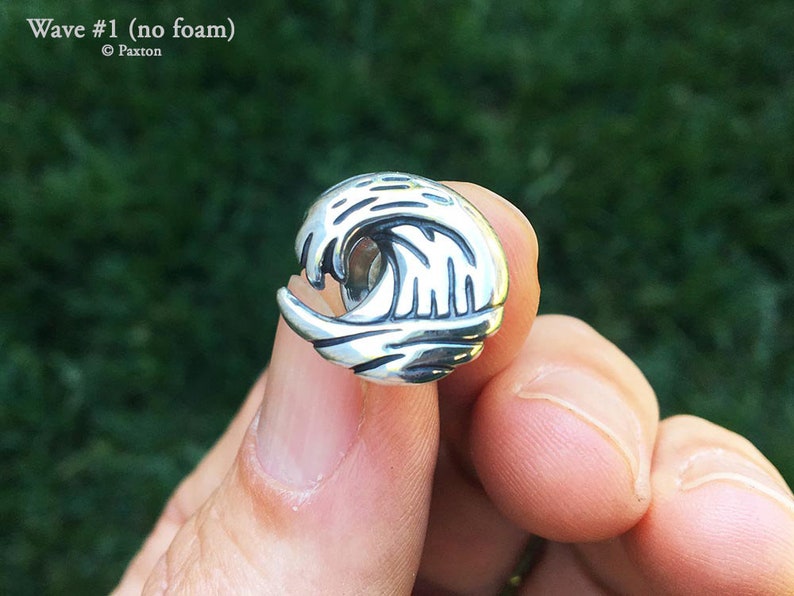 Ocean Wave Lapel Pin or Ocean Wave Brooch Sterling Silver | Etsy