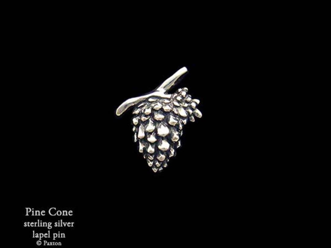 Pine Cone Lapel Pin Sterling Silver Pinecone Pin - Etsy