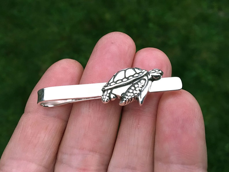 Sea Turtle Tie Tack or Sea Turtle Tie Bar / Tie Clip Sterling - Etsy