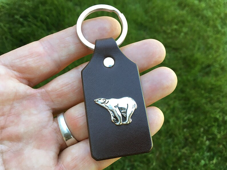 Polar Bear Keychain / Keyring All Sterling Silver or Polar Bear on ...