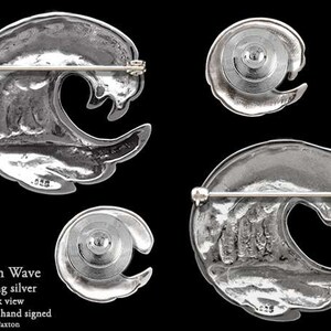 Ocean Wave Lapel Pin or Ocean Wave Brooch Sterling Silver - Etsy