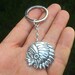 Indian Chief Head Keychain / Keyring All Sterling Silver or - Etsy