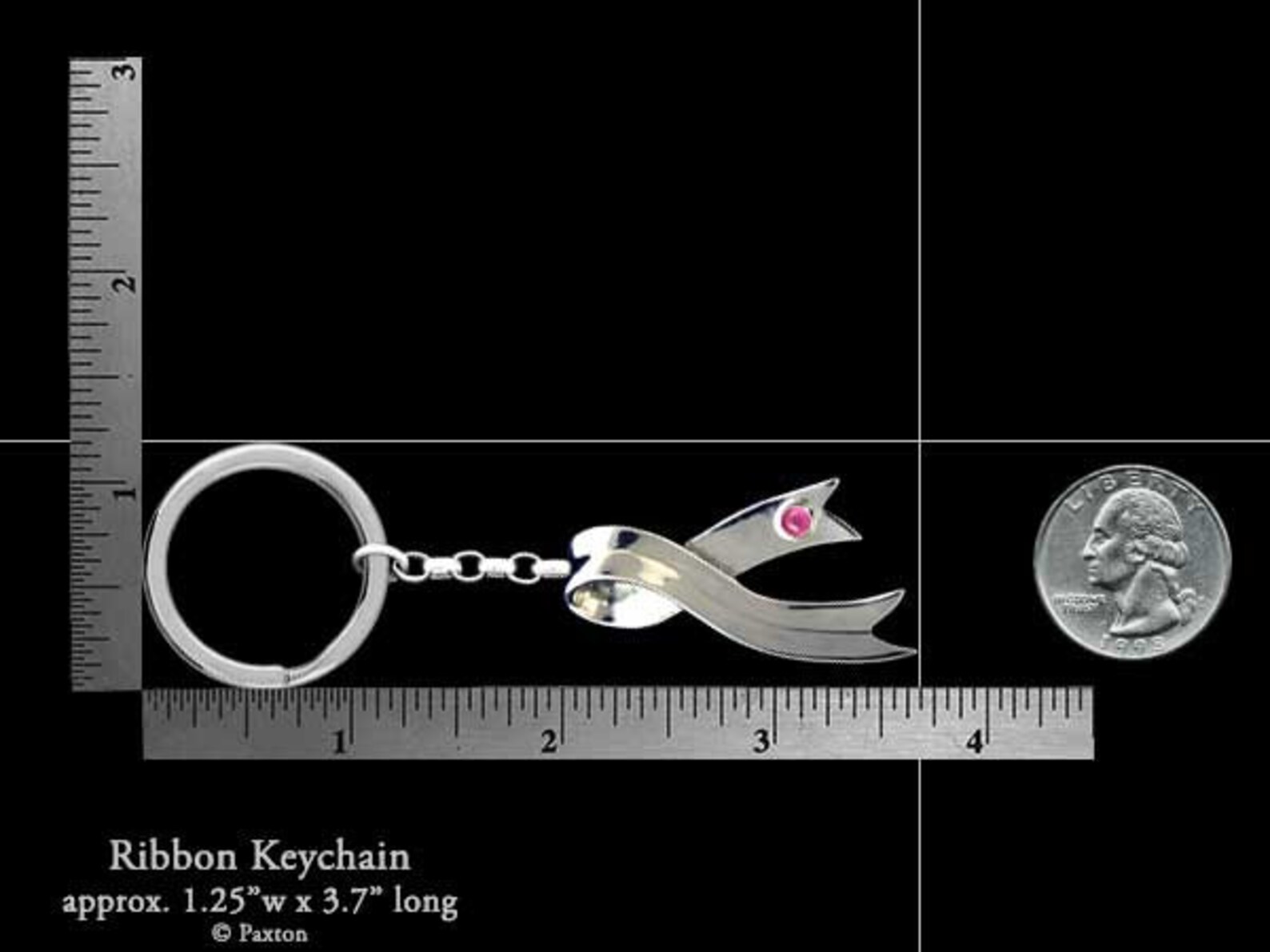 Awareness Ribbon Keychain / Keyring Sterling Silver Breast - Etsy