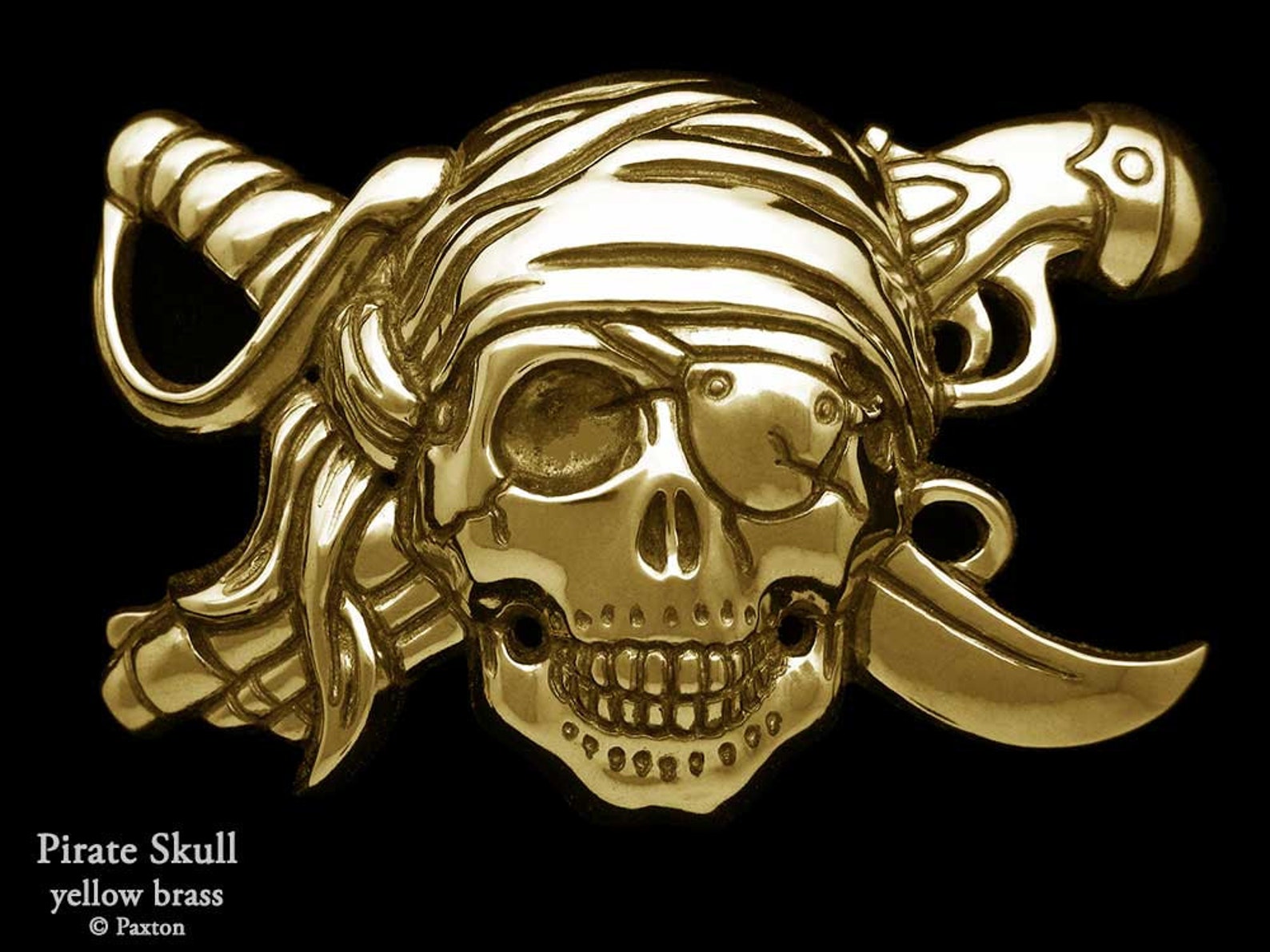 Pirate Belt Buckle Sterling Silver or Yellow Brass Pirate - Etsy