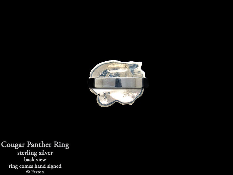 Cougar Head Ring Sterling Silver Puma Ring Mountain Lion Ring - Etsy