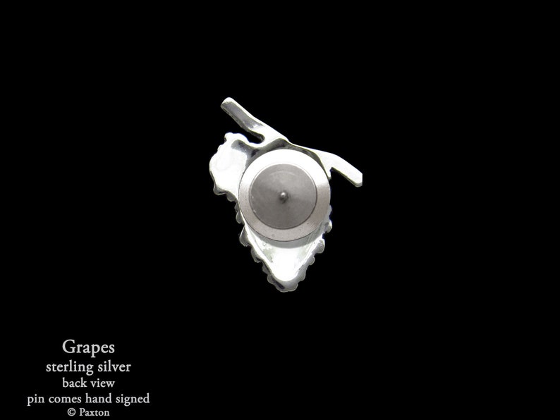 Grape Lapel Pin Sterling Silver Grape Vine Pin Red Wine Lapel - Etsy