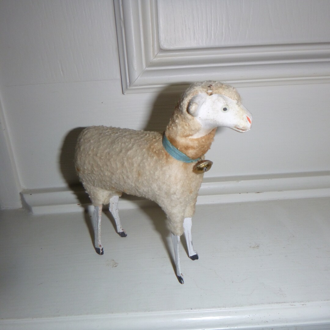 Vintage Shabby 5 1/4 Awesome German Putz Sheep.nativity - Etsy