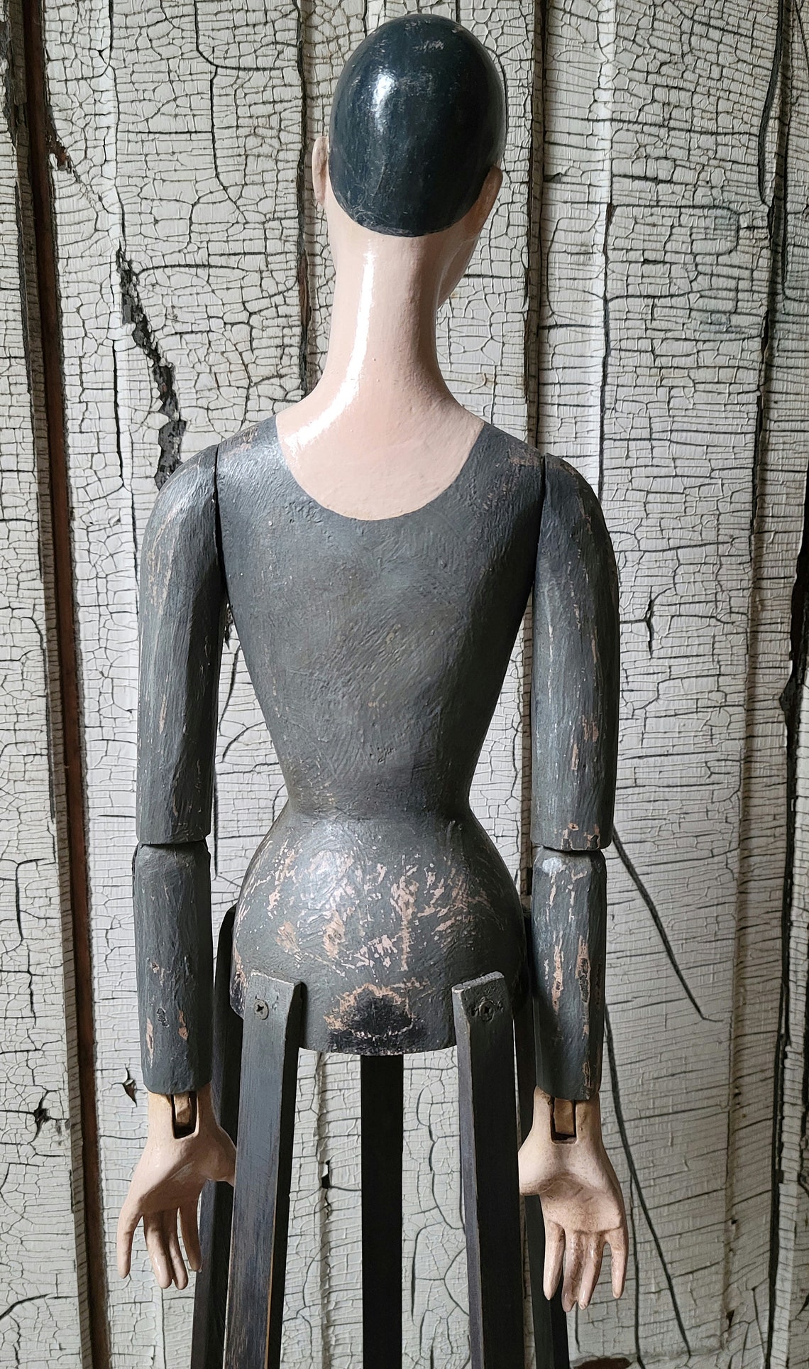 Awesome Religious Articulated Wood Santos/cage Doll Vintage ...