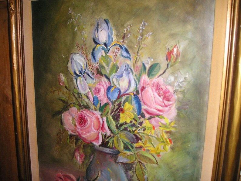 Vintage Stunning Cottage Chic Still Life Framed Roses/Flower | Etsy