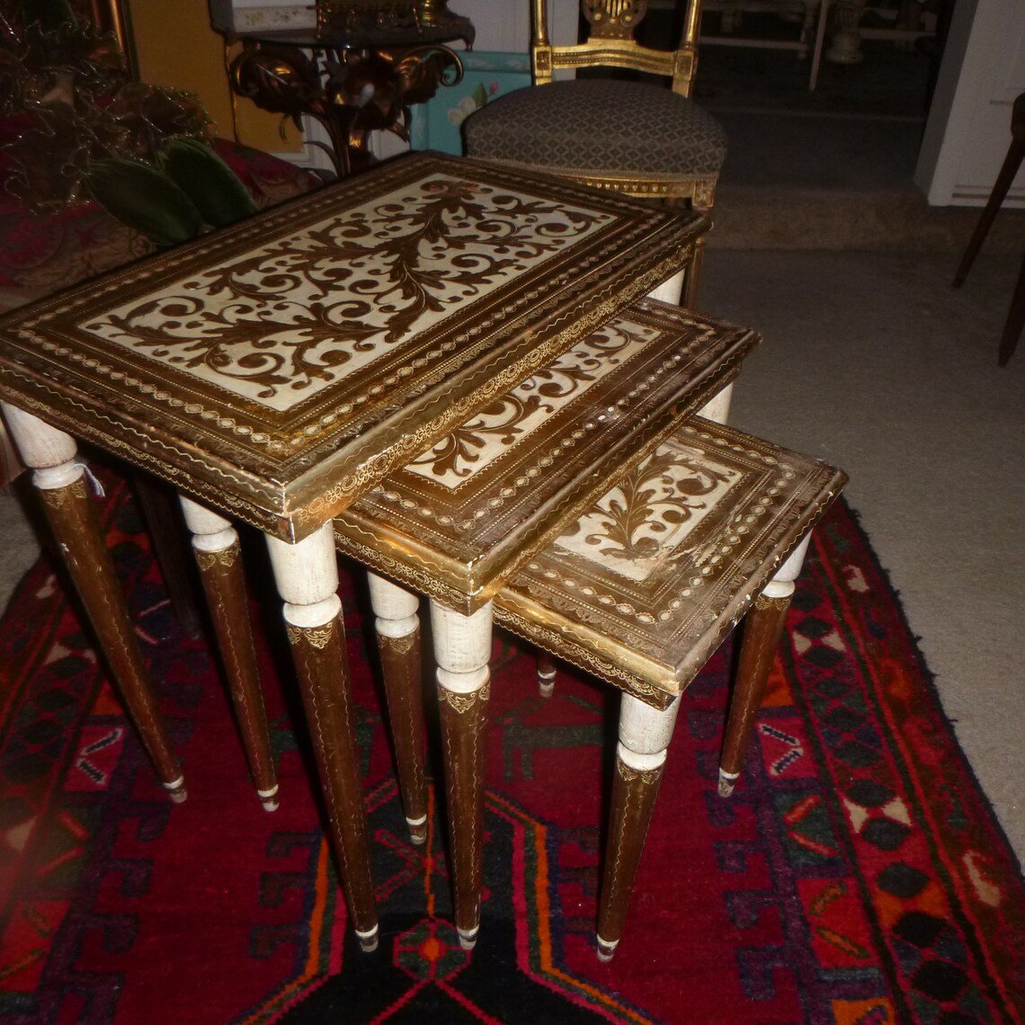 Vintage Elegant Hollywood Regency Tables/nesting Tables - Etsy