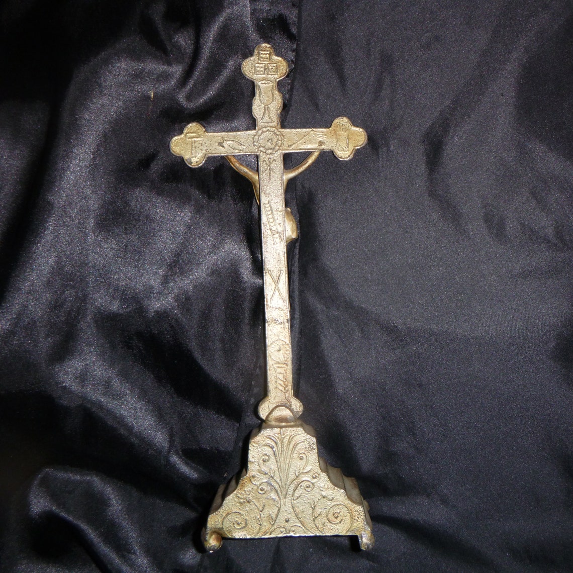 Vintage Religious Crucified Jesus. Cross With Stand Home Altar | Etsy